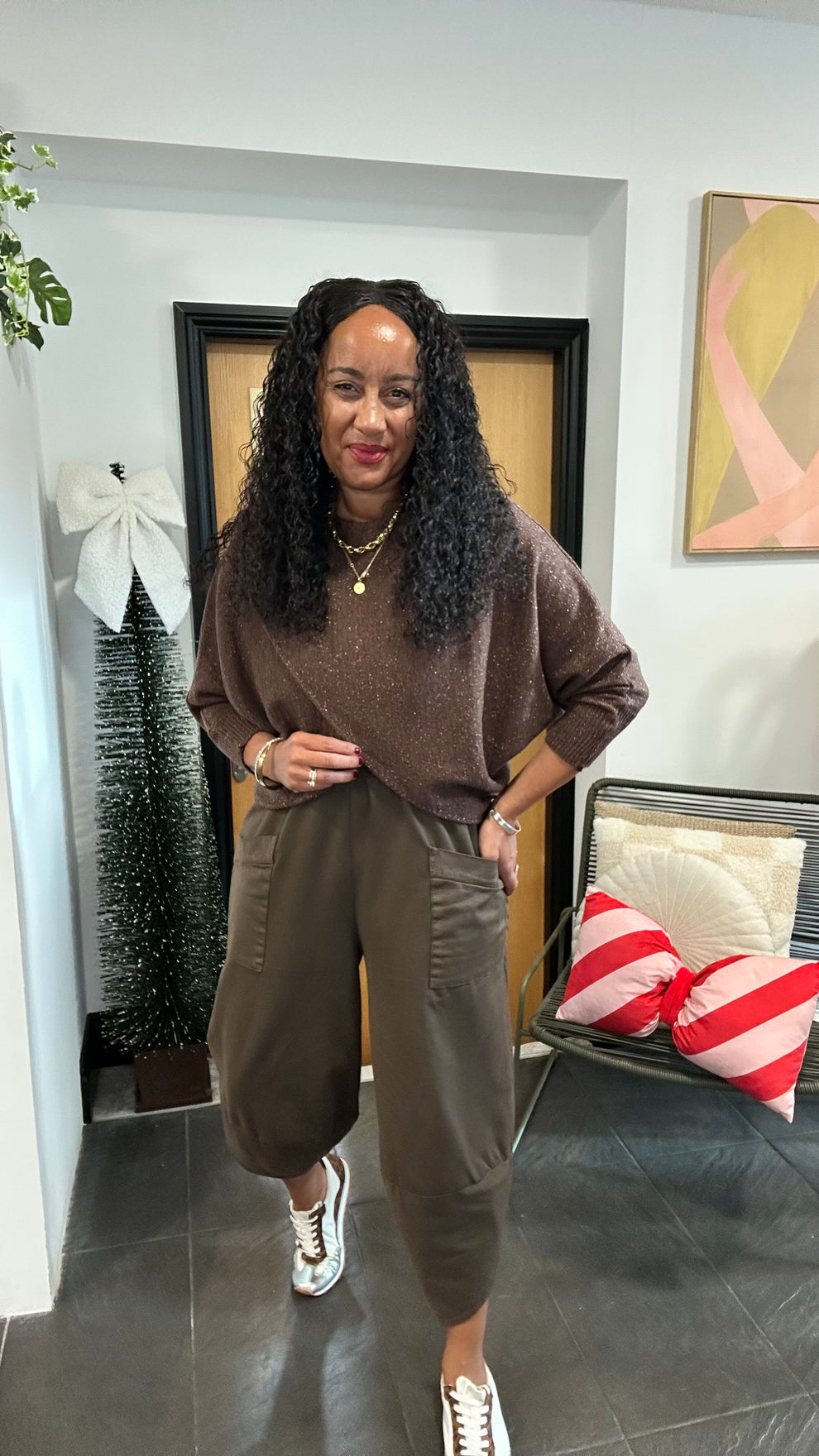 OG DEBORAH POCKET BALLOON TROUSERS DEEP BROWN *New – Francine_Boutique
